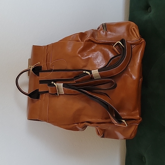 S-Zone | Bags | Nwt Szone Brown Leather Backpack | Poshmark